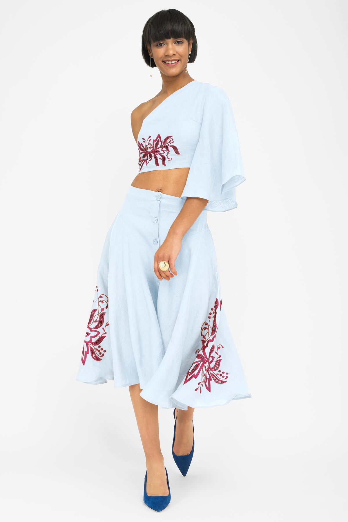 FANM MON | ZIGANA 2 Piece Linen Skirt Set